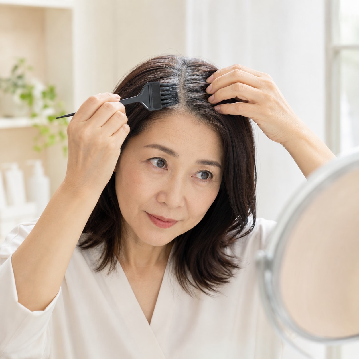 白髪染めで根元だけセルフで染める方法は？失敗しないコツを解説 | LICOLO