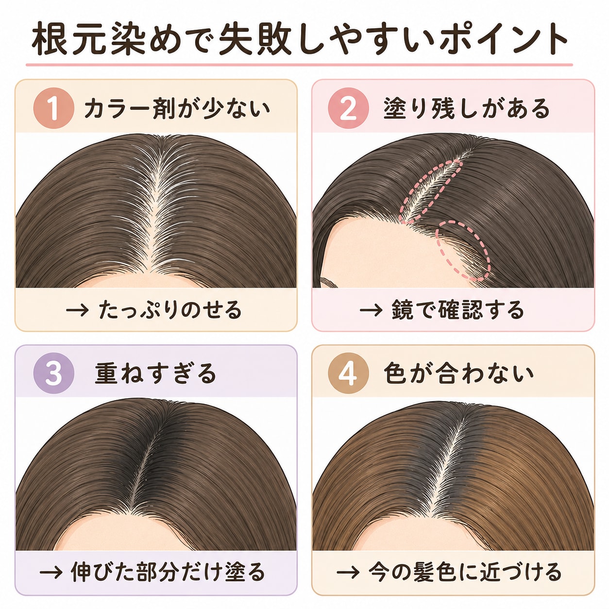 白髪染めで根元だけセルフで染める方法は？失敗しないコツを解説 | LICOLO